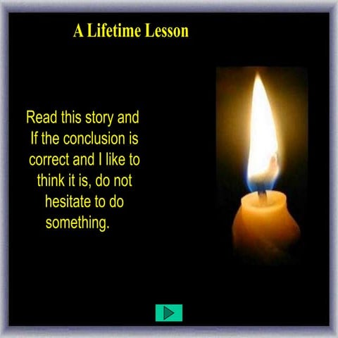 A lifetime lesson | PPT