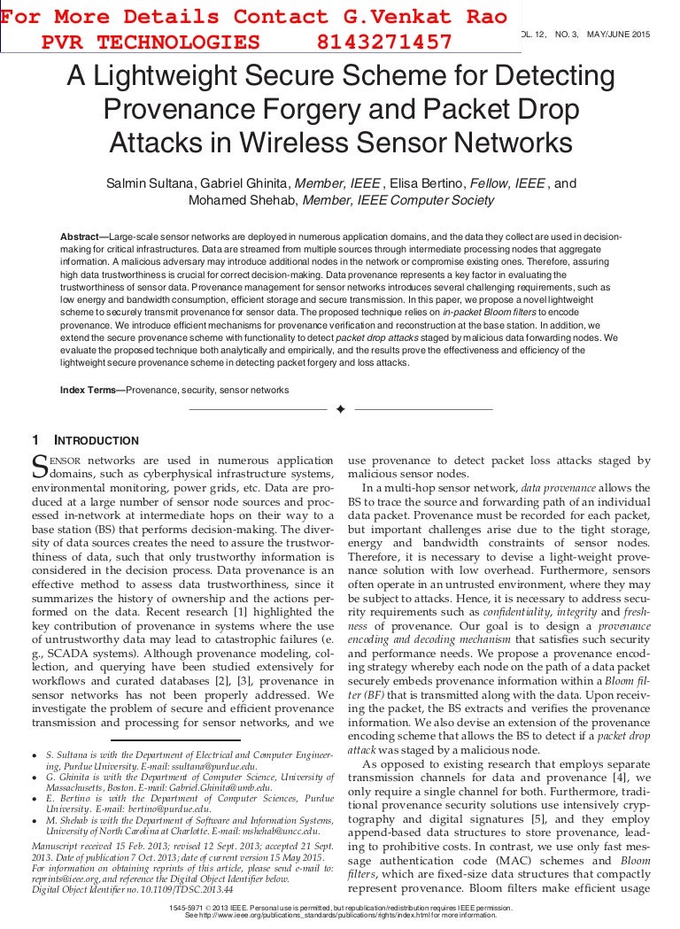 A Lightweight Secure Scheme For Detecting Provenance Forgery And Pack