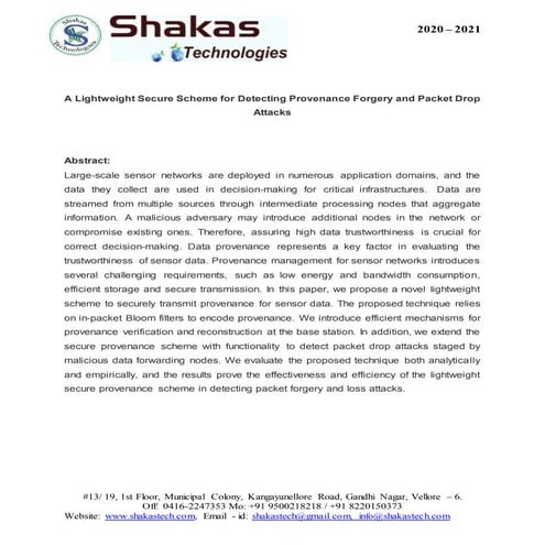 A Lightweight Secure Scheme For Detecting Provenance Forgery And Packet Drop Attacks Docx