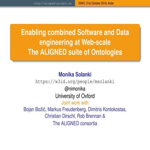 Enabling combined Software and Data engineering at Web-scale | PPT