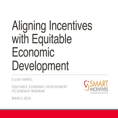 Aligning incentives with equitable economic development | PDF ...