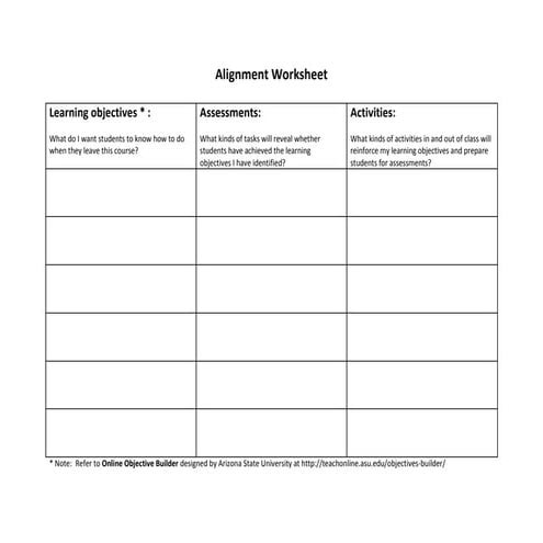 Alignment activity | PPT