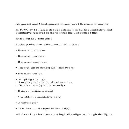 Alignment and Misalignment Examples of Scenario Elements I.docx