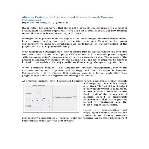 Alignment between strategy and the projects | PDF