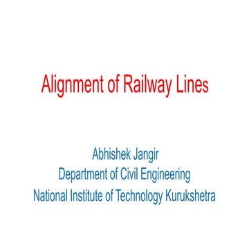 ALIGNMENT OF RAILWAY LINE |ALIGNMENT OF RAILWAY TRACK |RAILWAY ...