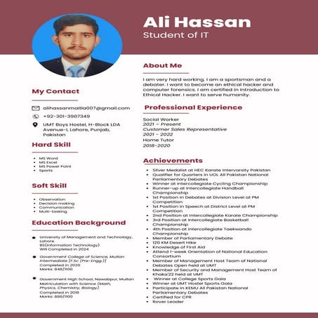 Ali Hassan Maitla CV | PDF