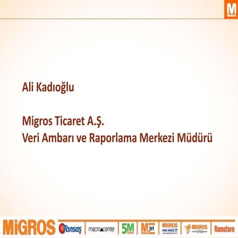 Gartner EEE - Big Data - Migros Sunumu | PPTX