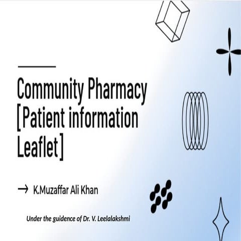 PIL notes of community pharmacy for Pharm.D | PPTX