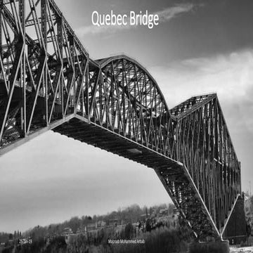 Quebec Bridge Collapse - Case Study | PPTX