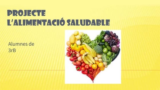 Alimentació saludable 3r A | PPT