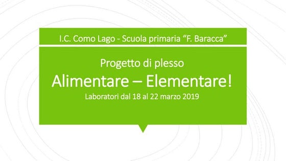 Progetto alimentare elementare | PPTX