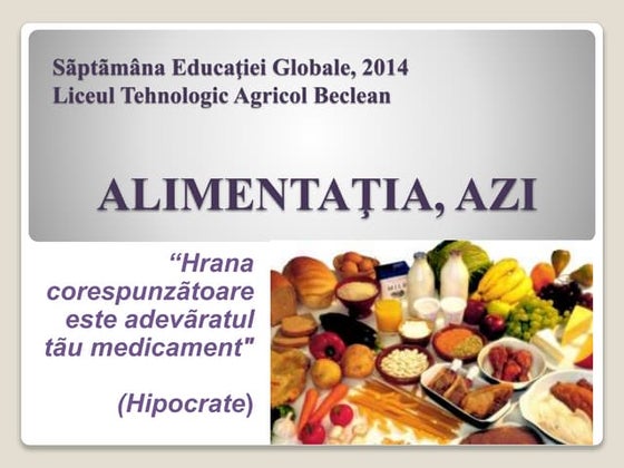 Alimentatie sanatoasa | PPT