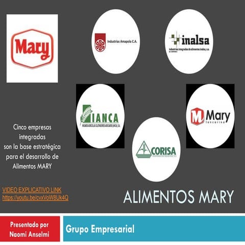 Alimentos Mary Proyecto Mercadeo I | PDF