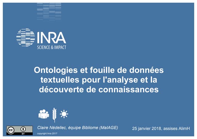 Ontologies Et Fouille De Données Textuelles Pour Lanalyse Et La