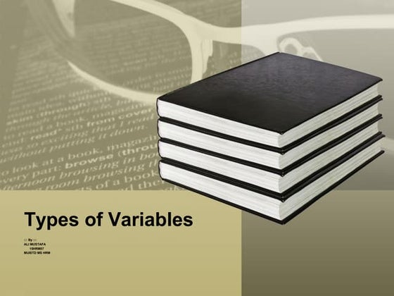 Types of variables in research | PPTX