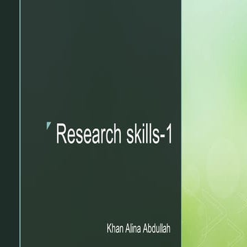 (Research skills-1) paraphrasing document | PDF