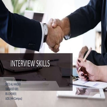 INTERVIEW SKILLS | PPT