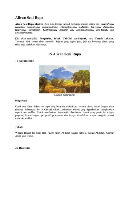 Gaya penampilan karya seni halus | PDF