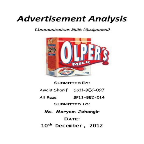 Advertisement Analysis | DOCX