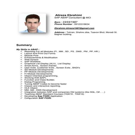 Alireza ebrahimi cv | PDF