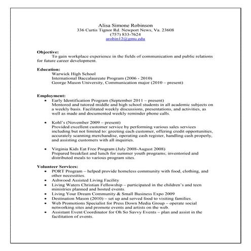 Maggie McBride's Resume | PDF