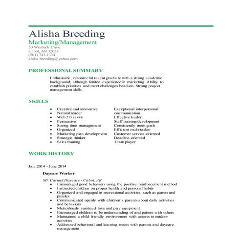 Alisha breeding2016resume | DOCX