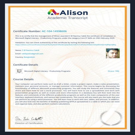 Alison transcript-104-14998606 | PDF