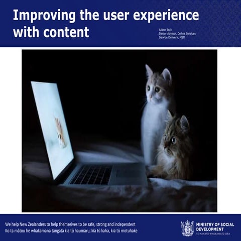 Alison jack improvinguserexperiencewithcontent | PPTX