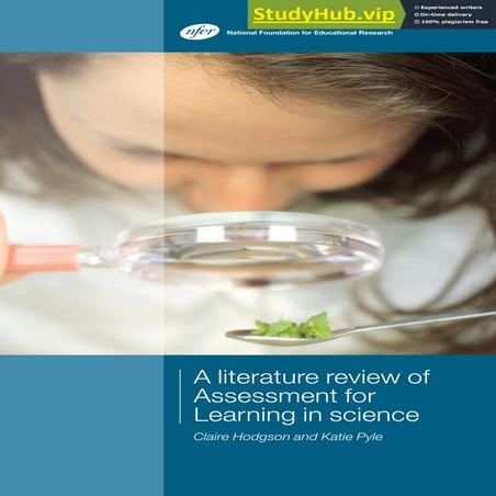 A Literature Review Of Assessment For Learning In Science | PDF