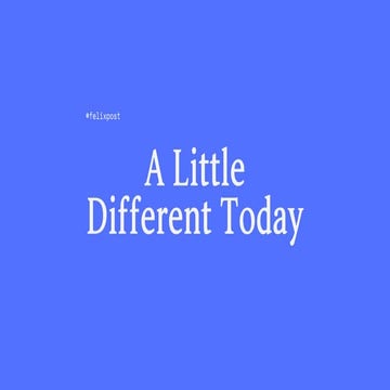 A little different today | PDF
