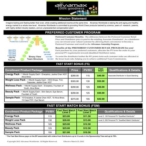 Compensation Plan | PDF