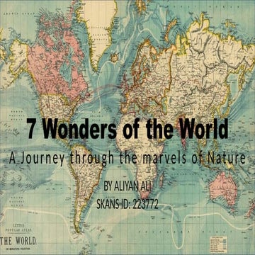 7 little known wonders of the world | PPT