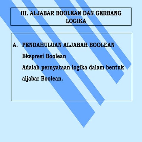 Aljabar bolean | PPT