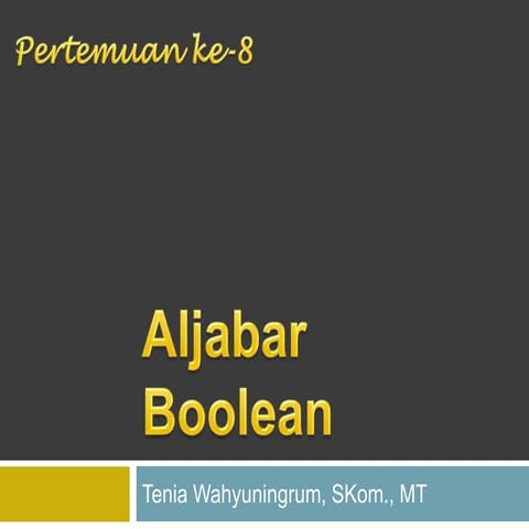 aljabar boolean | PDF