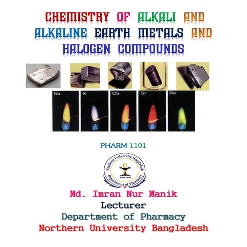 Understanding Alkali Metals: Properties, Reactions, and Applications | PDF