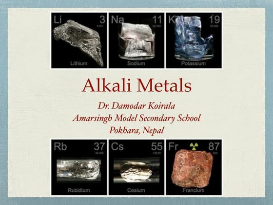 Understanding Alkali Metals: Properties, Reactions, and Applications | PDF