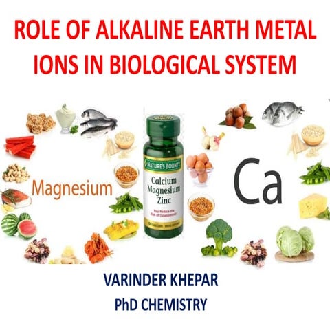 Biological active Alkaline earth metal ions | PPTX