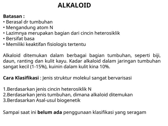 Bagian 2 klasifikasi alkaloid | PDF