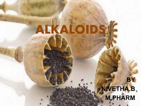 alkaloids and extraction of alkaloids | PPT