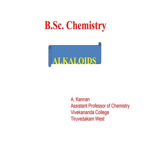 Coniine - Structural elucidation | PPTX