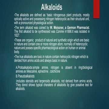 Alkaloids | PPTX