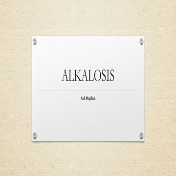 Alkalosis | PPTX