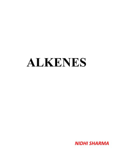 Preparation and Reaction of Alkenes | PDF
