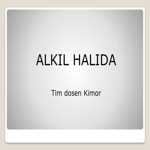 Alkil halida | PDF