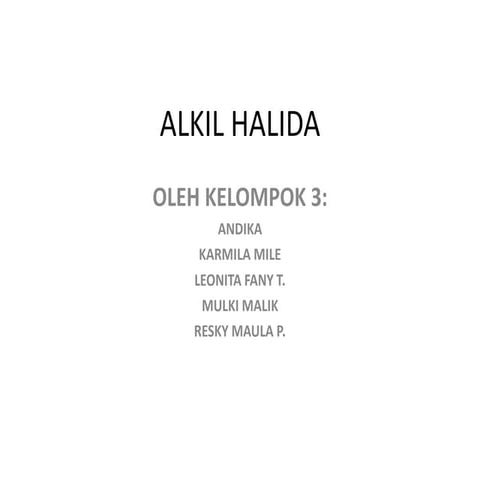 Alkil halida | PDF