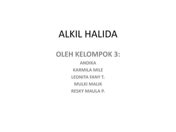 Alkil halida | PDF