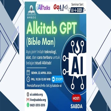Ministry Learning Center: Seminar Seri AI Talks - Alkitab GPT | PPT