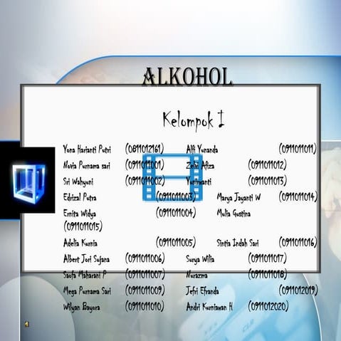 TUGAS PRESENTASU Alkohol (Kelompok I).pptx