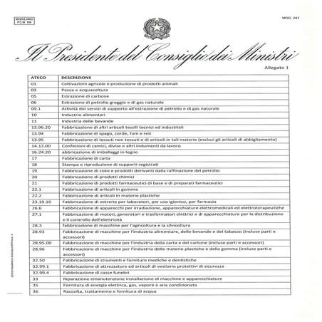 Allegato 1 DPCM | PDF