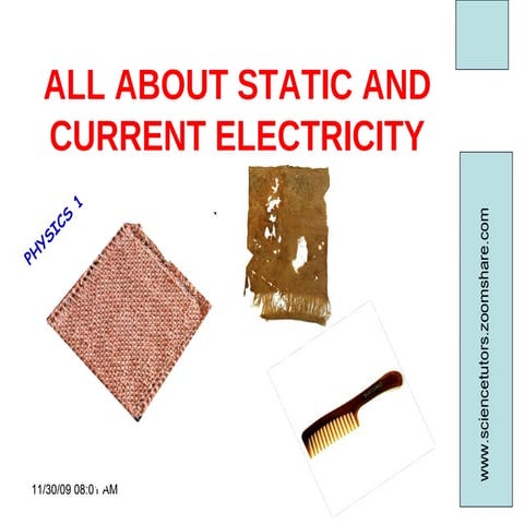 ALL ABOUT ELECTRIC CIRCUITS AND STATIC ELECTRICITY | PPT